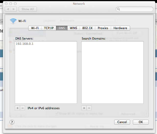 how to change DNS on imac