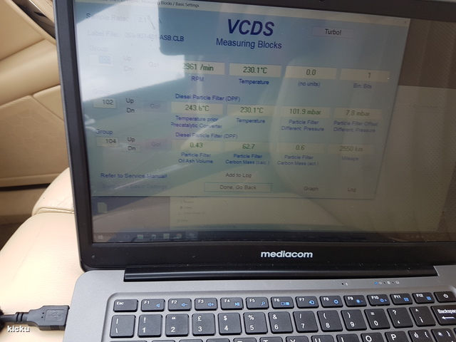 DPF clogged, cleaning and readings from differential pressure sensor ...
